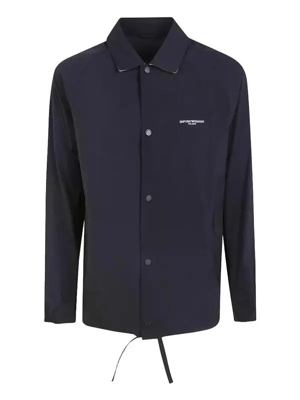 Emporio Armani Logo-print Lightweight Jacket - Blue