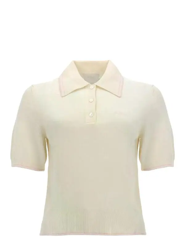 A.p.c. Lisa Contrast-trim Short-sleeve Polo Shirt - Neutrals