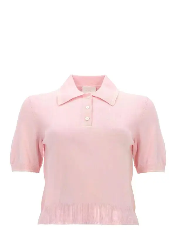 A.p.c. Lisa Short-sleeve Polo Shirt - Pink