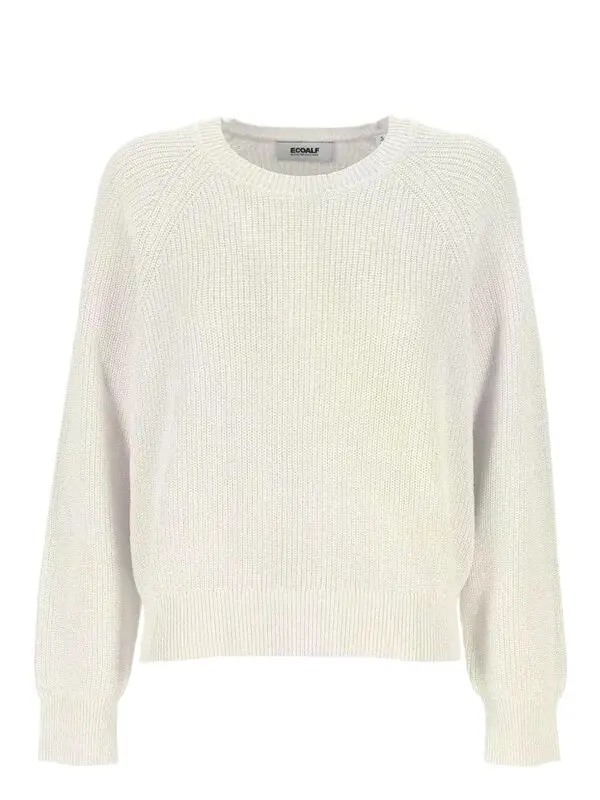 ECOALF Ribbed-knit Raglan-sleeve Sweater - Neutrals
