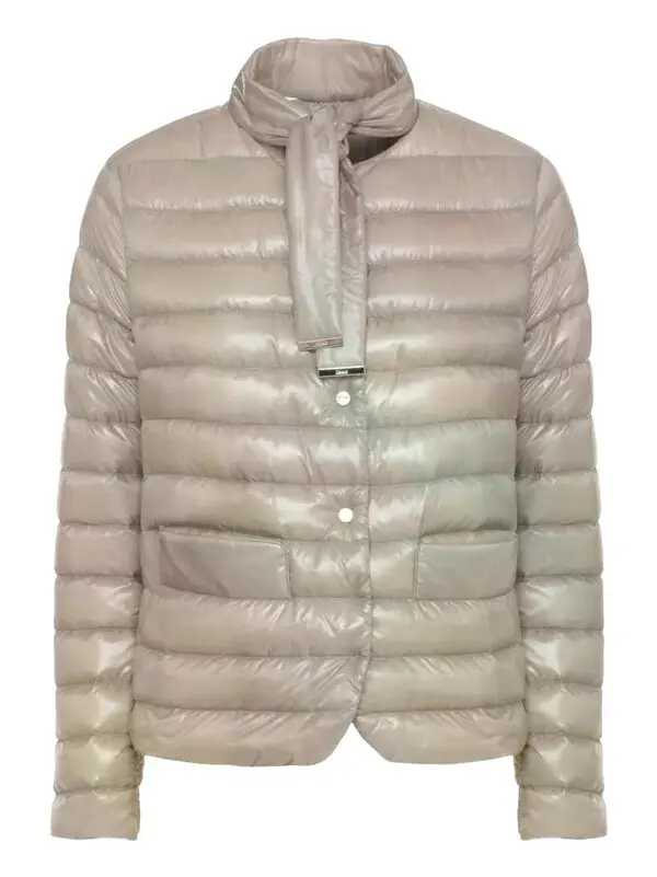 Herno Quilted Tie-neck Jacket - Neutrals