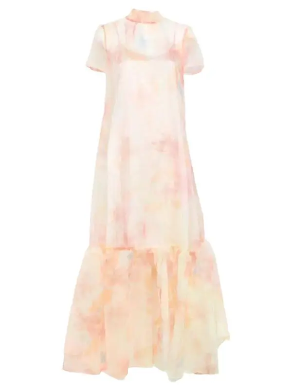 Staud Calluna Floral-print Maxi Dress - Neutrals