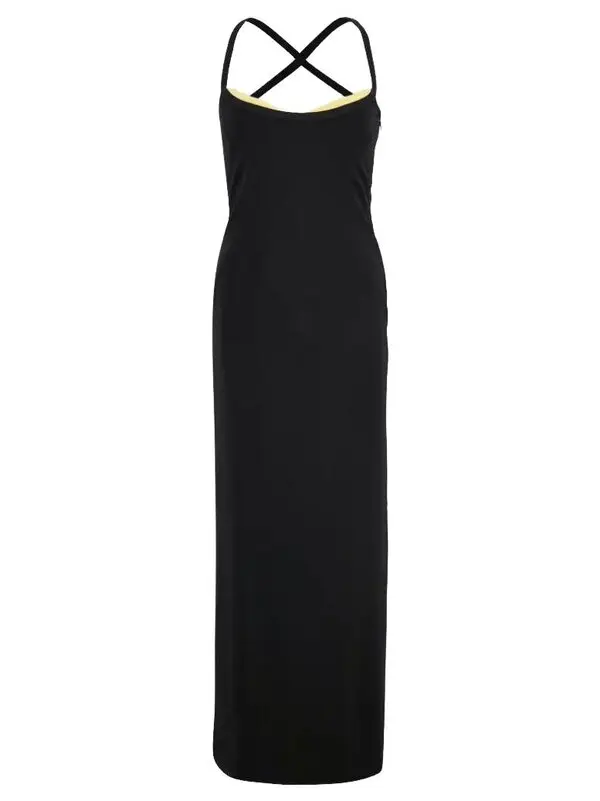 Versace Medusa Plaque Maxi Dress - Black