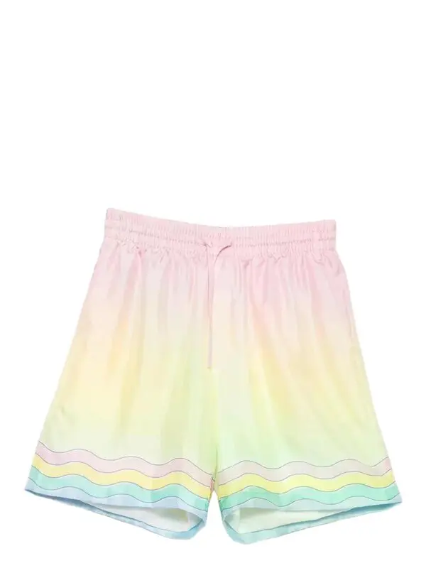 Casablanca Gradient Wavy-print Shorts - Yellow