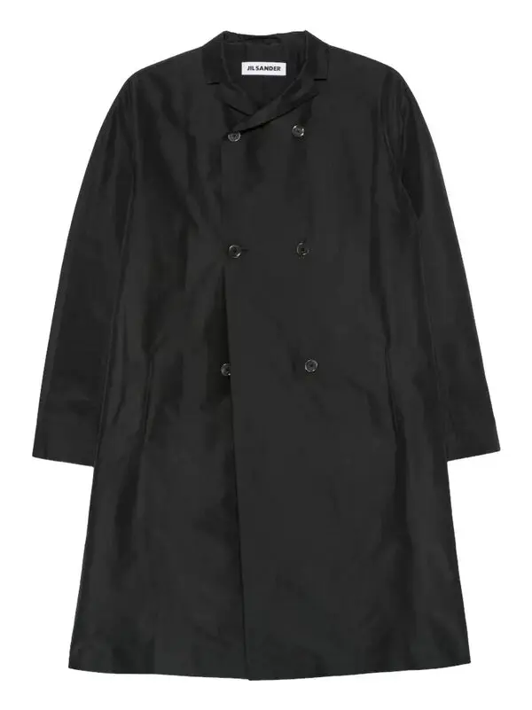 JIL SANDER Double-breasted Notch-lapel Coat - Black