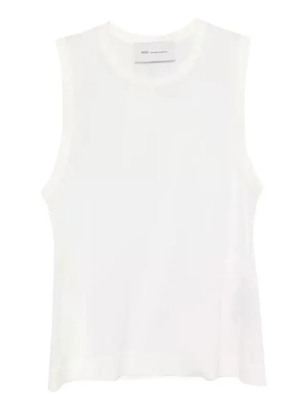 Ami Crew-neck Sleeveless T-shirt - Neutrals