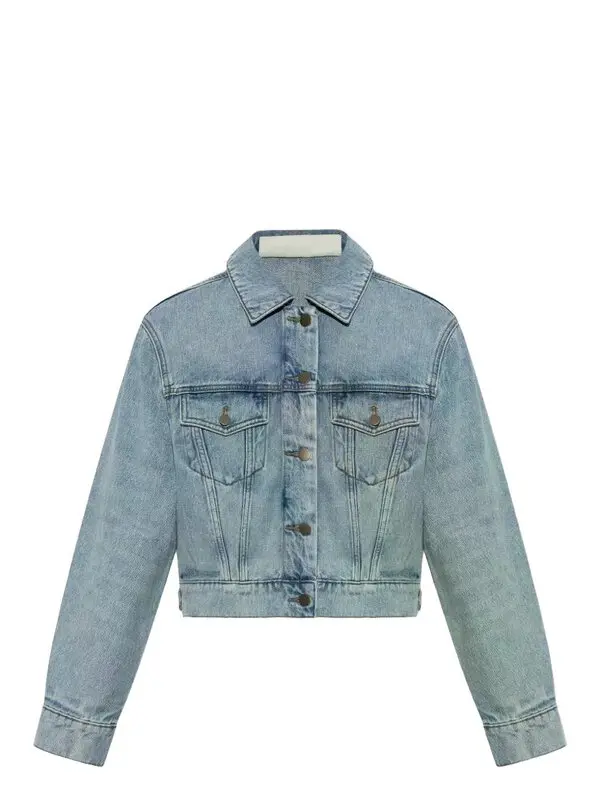 Fear Of God Cropped Denim Jacket - Blue