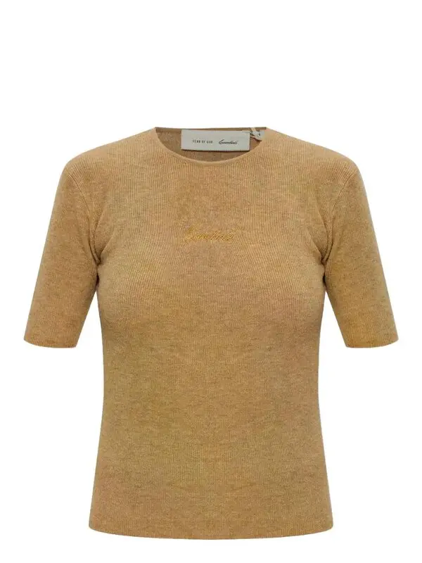 Fear Of God Essentials Ribbed T-shirt - Neutrals
