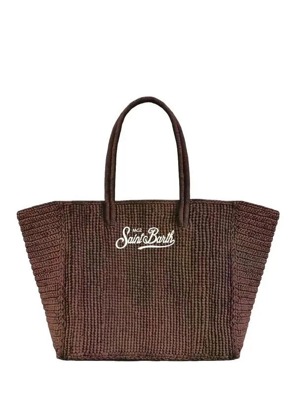 MC2 SAINT BARTH Raffia Tote Bag - Brown
