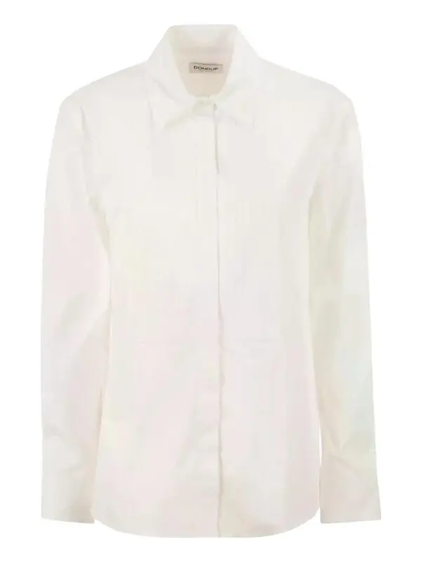 DONDUP Pleated Bib-front Shirt - White