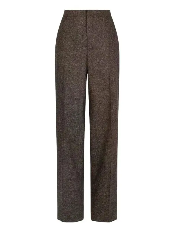 Tagliatore Pressed-crease Straight-leg Trousers - Brown
