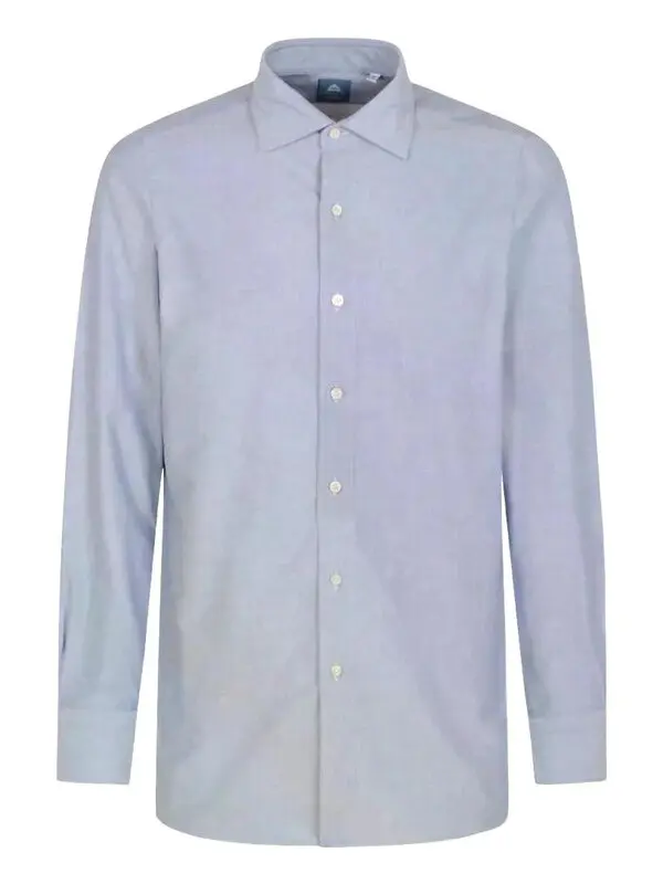 FINAMORE 1925 Long-sleeve Spread-collar Shirt - Blue