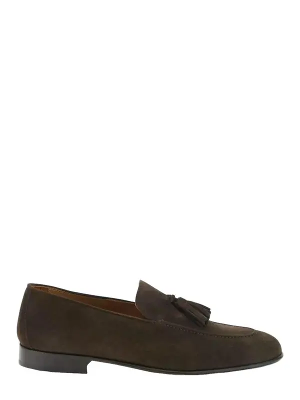 Boggi Milano Tassel-detail Suede Loafers - Brown