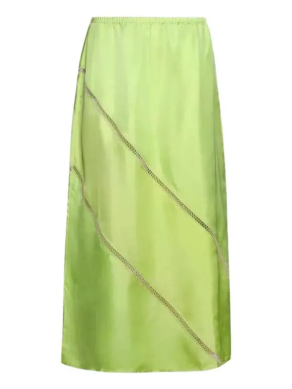 DIOTIMA Tobago Ladder-stitch Skirt - Green