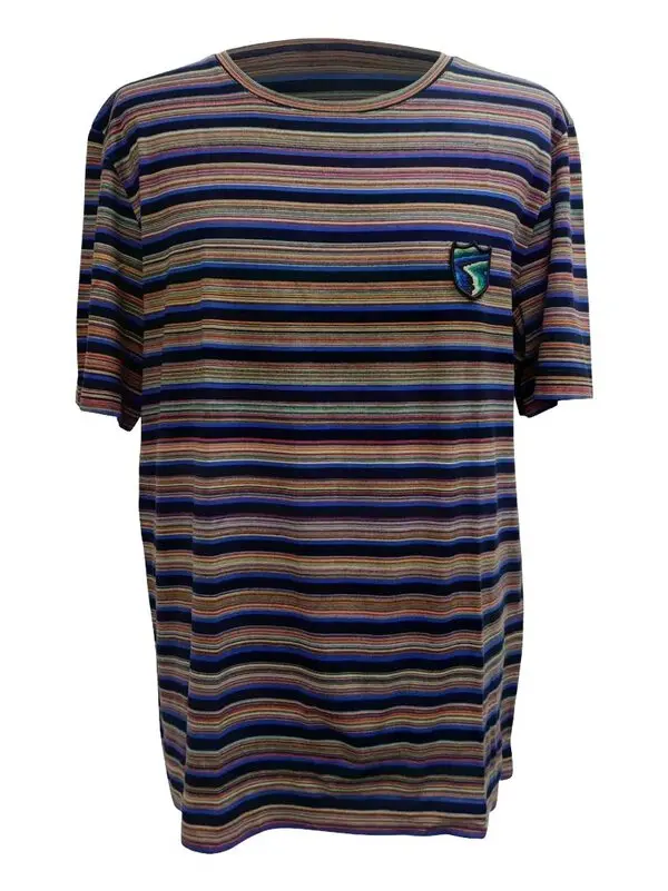 Missoni 2024 Patch Striped T-shirt - Blue