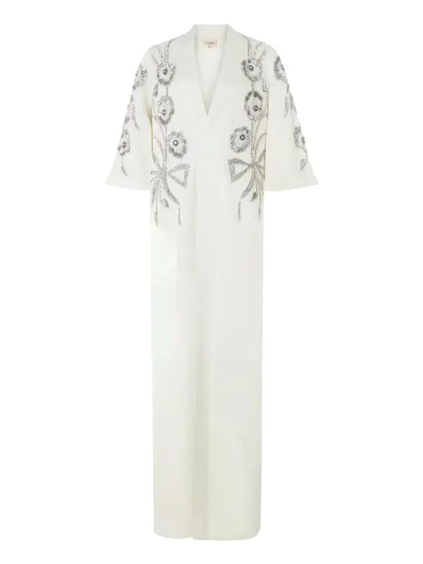 TEMPERLEY LONDON Lana Sequin-embellished Kimono - White
