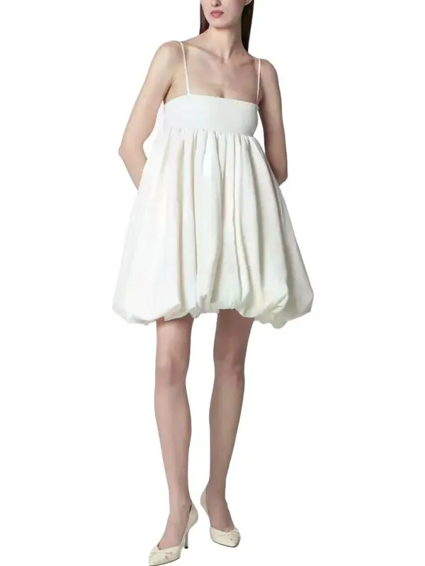 ROTATE BY BIRGER CHRISTENSEN Bubble-hem Mini Dress - Neutrals