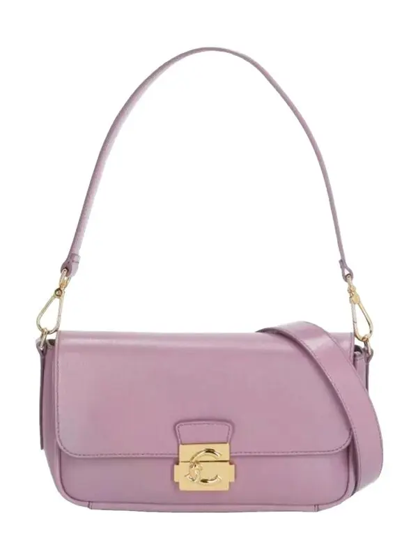 COCCINELLE Medium C-me Lock Leather Shoulder Bag - Purple