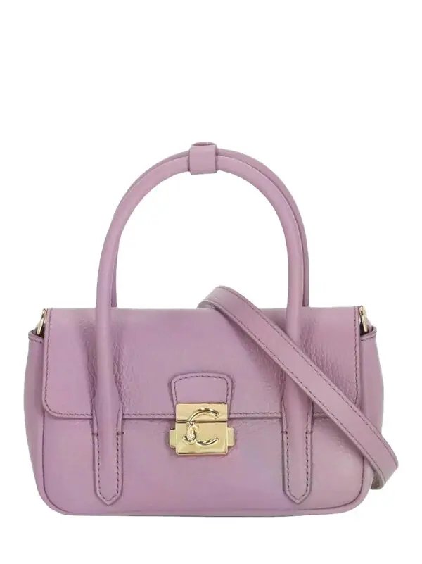 COCCINELLE Mini C-me Lock Leather Tote Bag - Purple