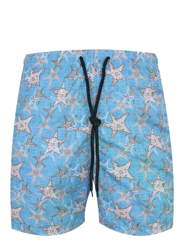 DRUMOHR Slub-texture Shorts - Blue