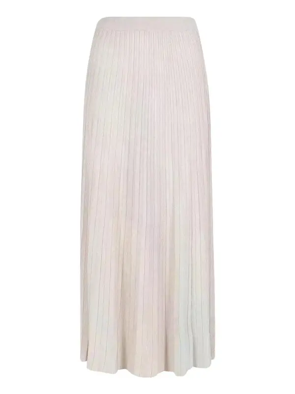 ROBERTO COLLINA Metallic Ribbed-knit Midi Skirt - Neutrals