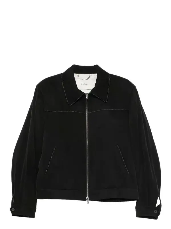 SECOND / LAYER Herman Contrast-stitch Jacket - Black