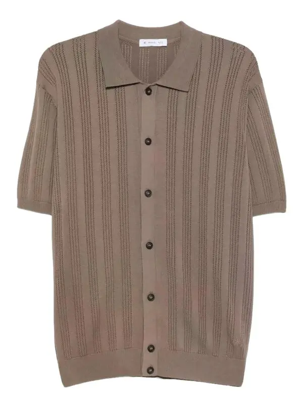 MANUEL RITZ Perforated Knit Sweater - Brown