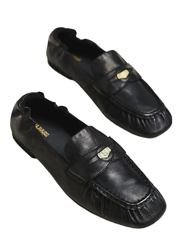 G.H.BASS Rumi Penny Loafers - Black Leather Smooth