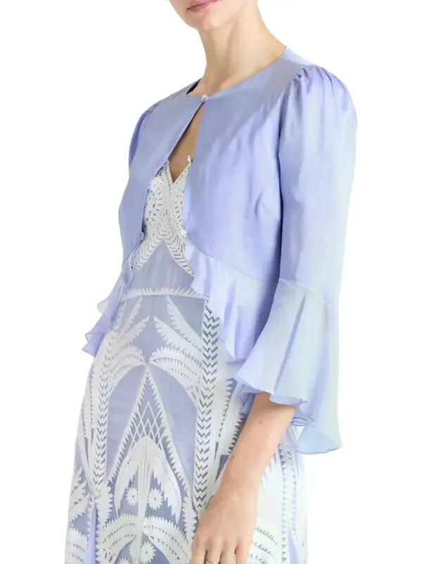 TEMPERLEY LONDON Leilani Cropped Jacket - Blue