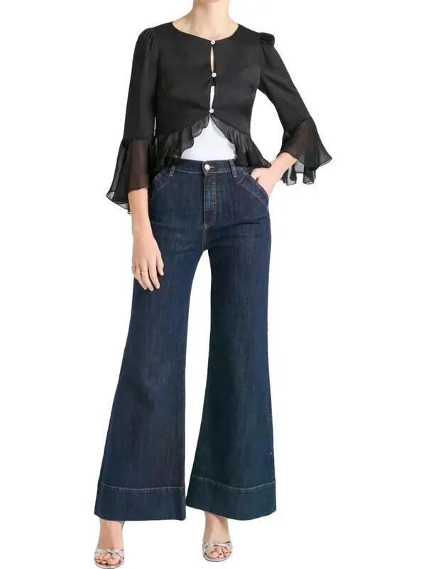 TEMPERLEY LONDON Leilani Cropped Jacket - Black