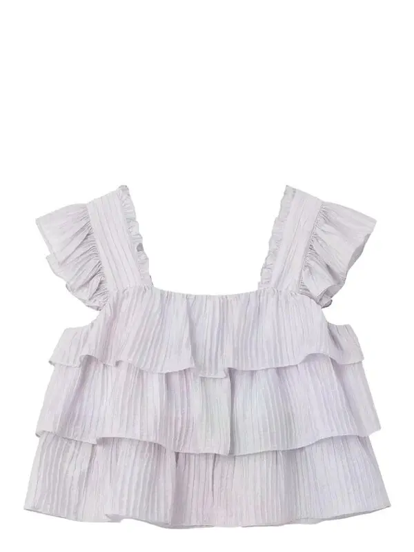 B+AB Ruffled Tiered Top - Purple