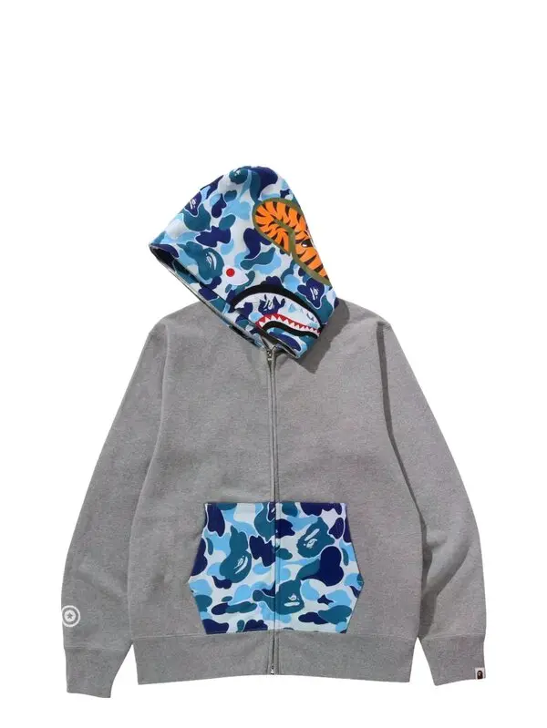 A BATHING APE Shark Camo-print Hoodie - Grey