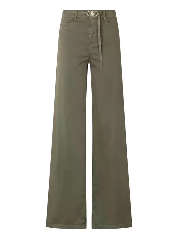Liu Jo Good Flare Belted Trousers - Green