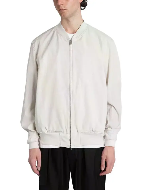 Attachment Zip-up Bomber Jacket - Grey