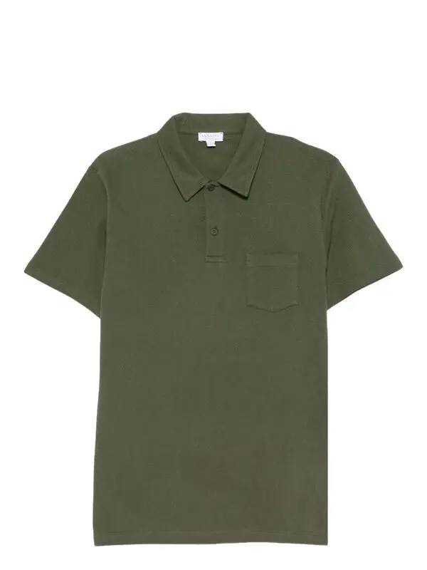 Sunspel Chest-pocket Polo Shirt - Green
