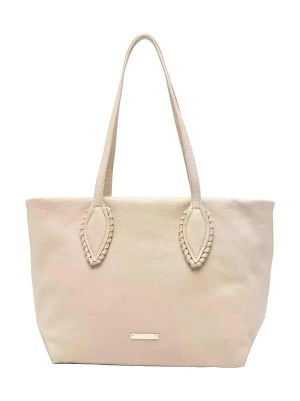 CROMIA Reef Whipstitch-trim Leather Tote - Neutrals