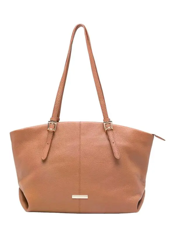 CROMIA Serena Grained Leather Tote Bag - Brown