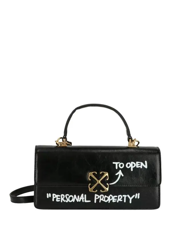 Off-White Arrows Logo-plaque Tote - Black