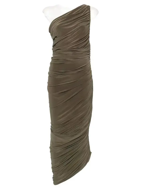 Norma Kamali Diana Ruched Dress - Green