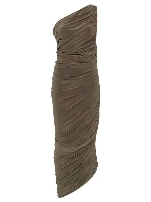 Norma Kamali Diana Ruched Dress - Green