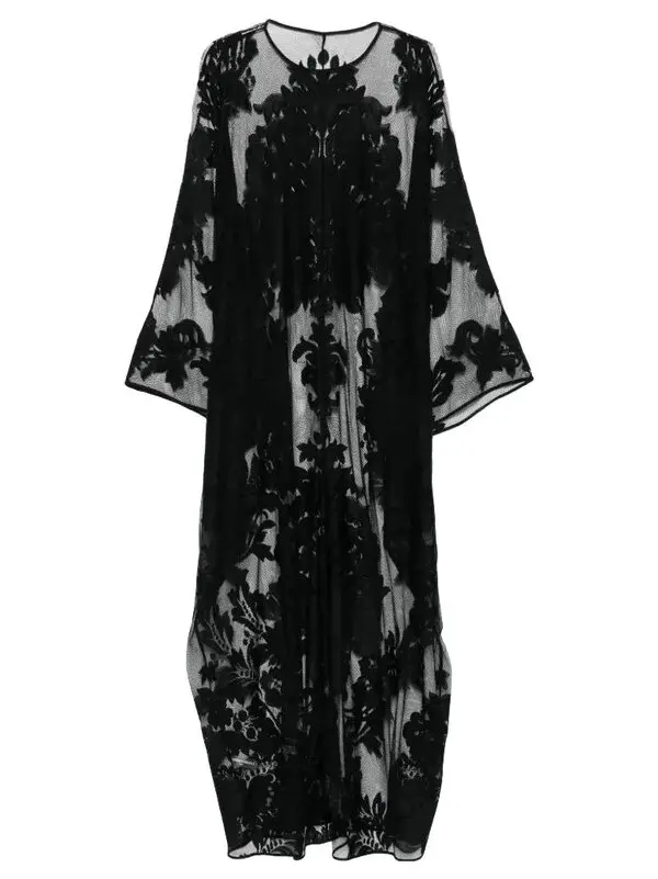 Norma Kamali Lace Maxi Dress - Black