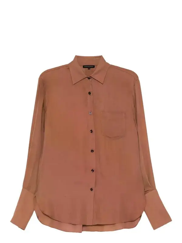 Kiki De Montparnasse Georgette Shirt - Brown