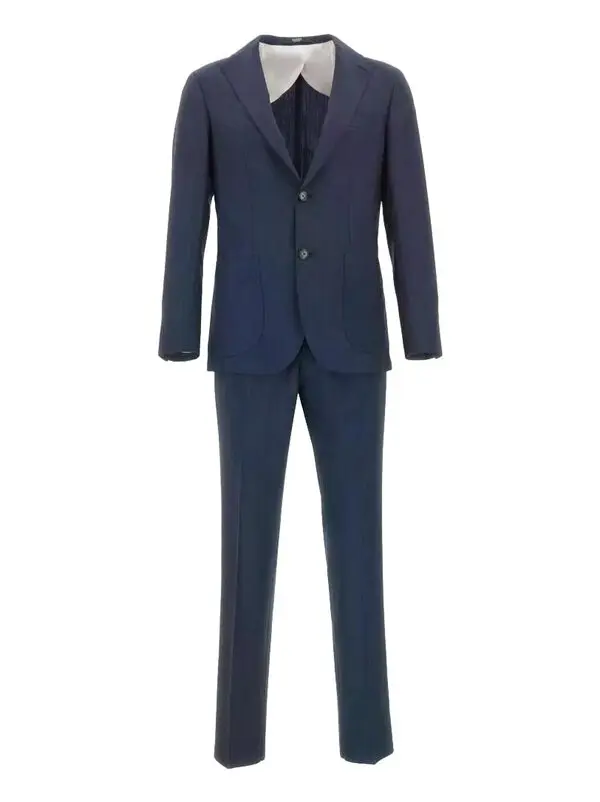BARBA NAPOLI Pinstripe Virgin Wool Suit - Blue