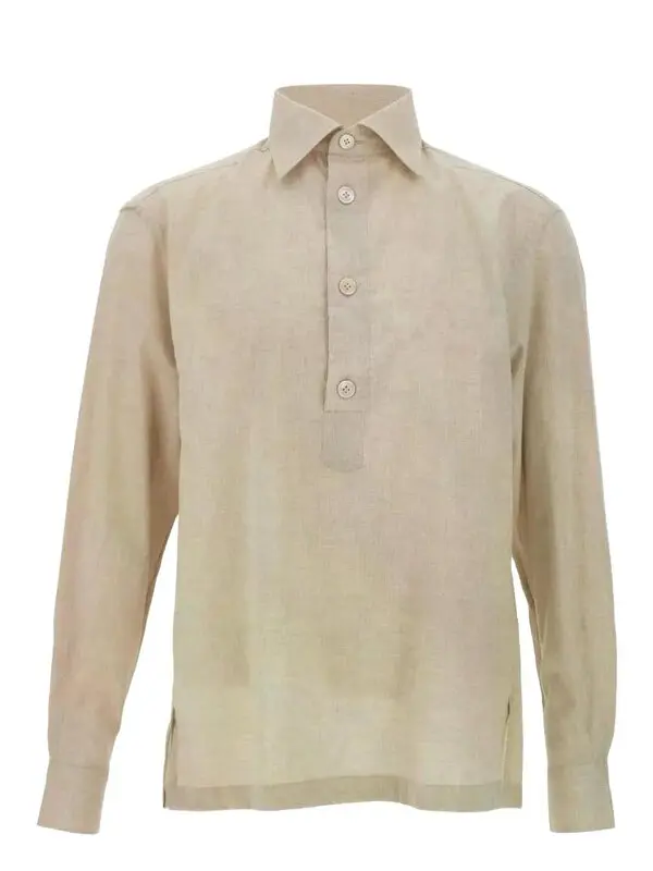 Eleventy Popover Three-button Shirt - Neutrals