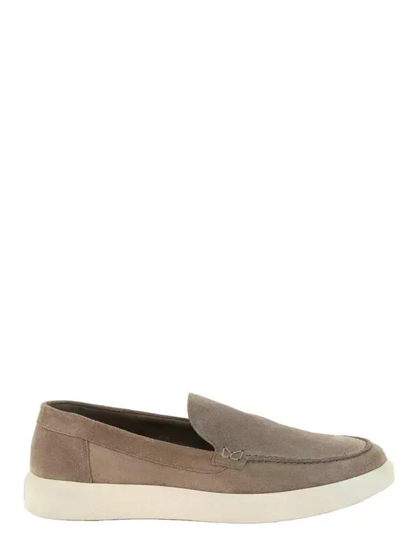 Boggi Milano Stratus Suede Loafers With Flexible Rubber Soles - Brown