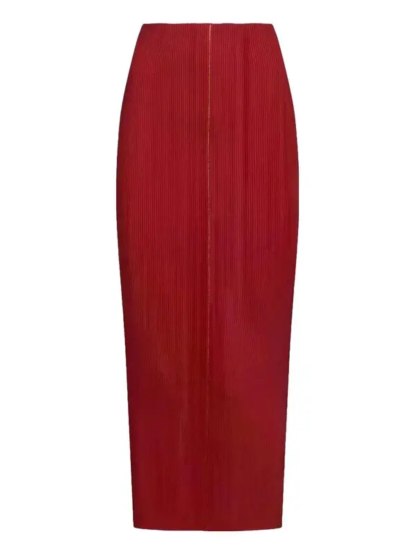 Marni Ribbed Pencil Skirt - Red