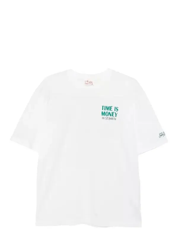 MC2 SAINT BARTH Delmar Slogan-print Cotton T-shirt - White
