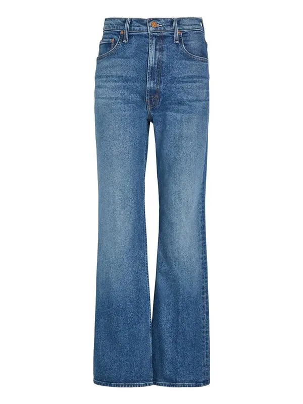 MOTHER The Bookie Sneak Straight-leg Denim Jeans - Blue
