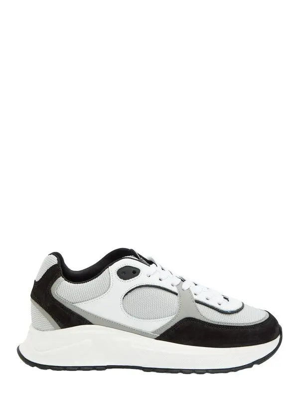 CLEENS Onesixty Panelled Mesh Sneakers - White And Black