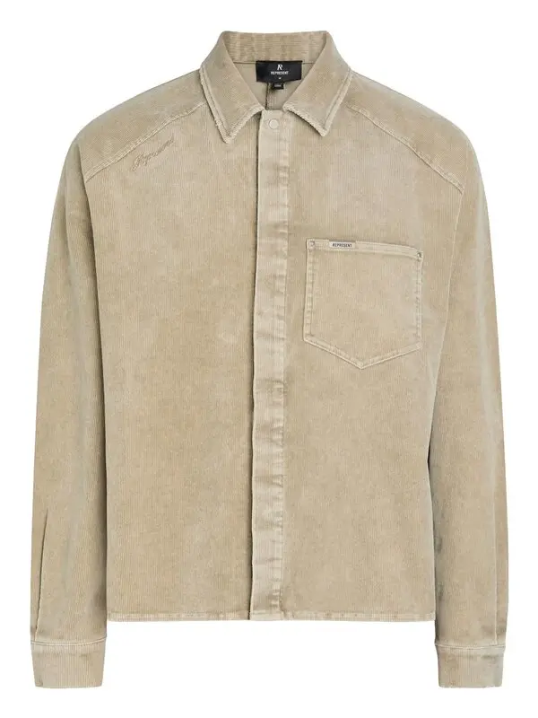 REPRESENT Sierra Corduroy Overshirt - Khaki
